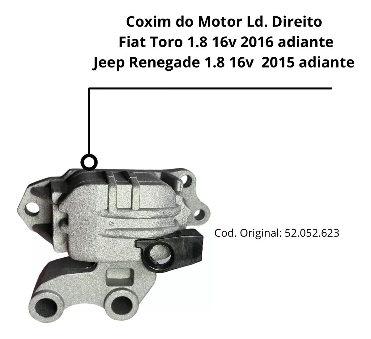 Coxim Dianteiro Direito Do Motor Fiat Toro 1.8 16v Flex – Sócoxins